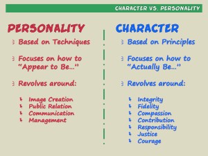 Character versus personality – 100 Steps Mission